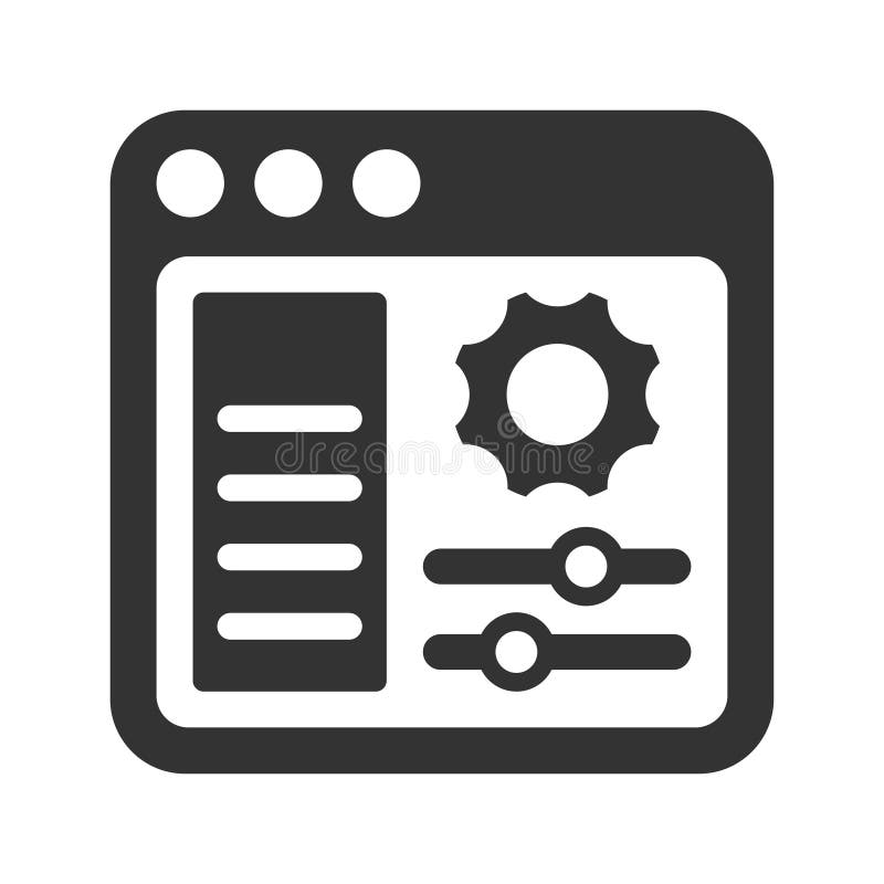 Web Dashboard Icon stock vector. Illustration of webpage - 328881497