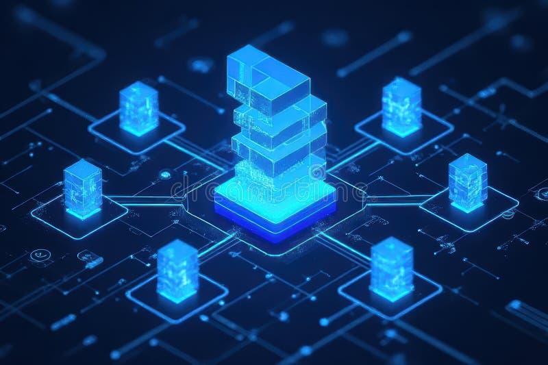 Web3 Data Storage Innovations Stock Illustration - Illustration of ...