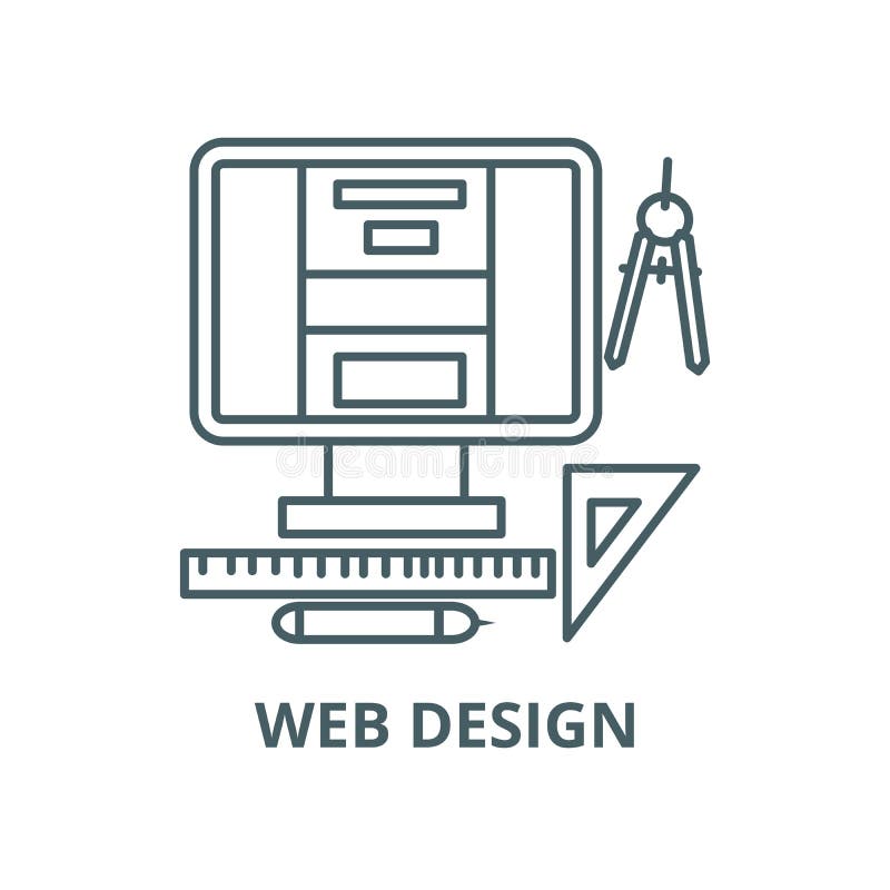 Web Design,art Design Vector Line Icon, Linear Concept, Outline Sign ...