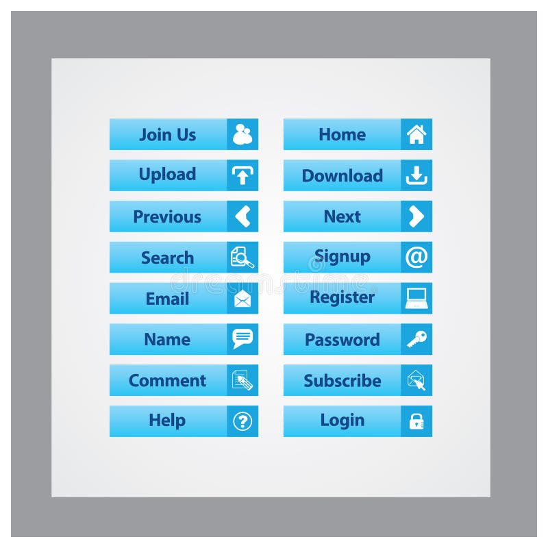 Web Design buttons Theme stock illustration. Illustration of icon ...