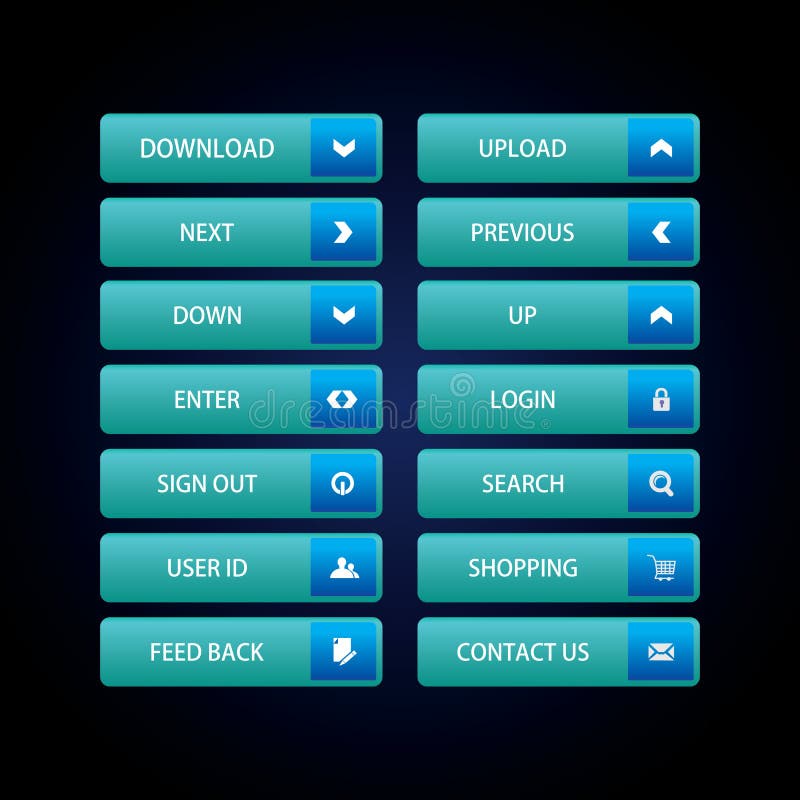 Web Design buttons Theme stock illustration. Illustration of computer ...