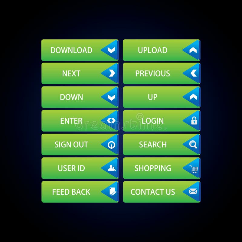 Web Design Buttons Theme Illustration Stock Illustration - Illustration ...
