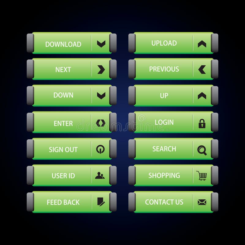 Web Design Buttons Theme Illustration Stock Illustration - Illustration ...