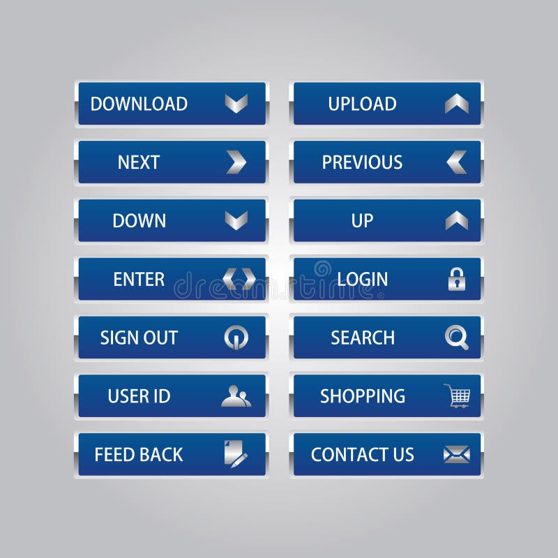 Web Design Buttons Theme Illustration Stock Illustration - Illustration ...