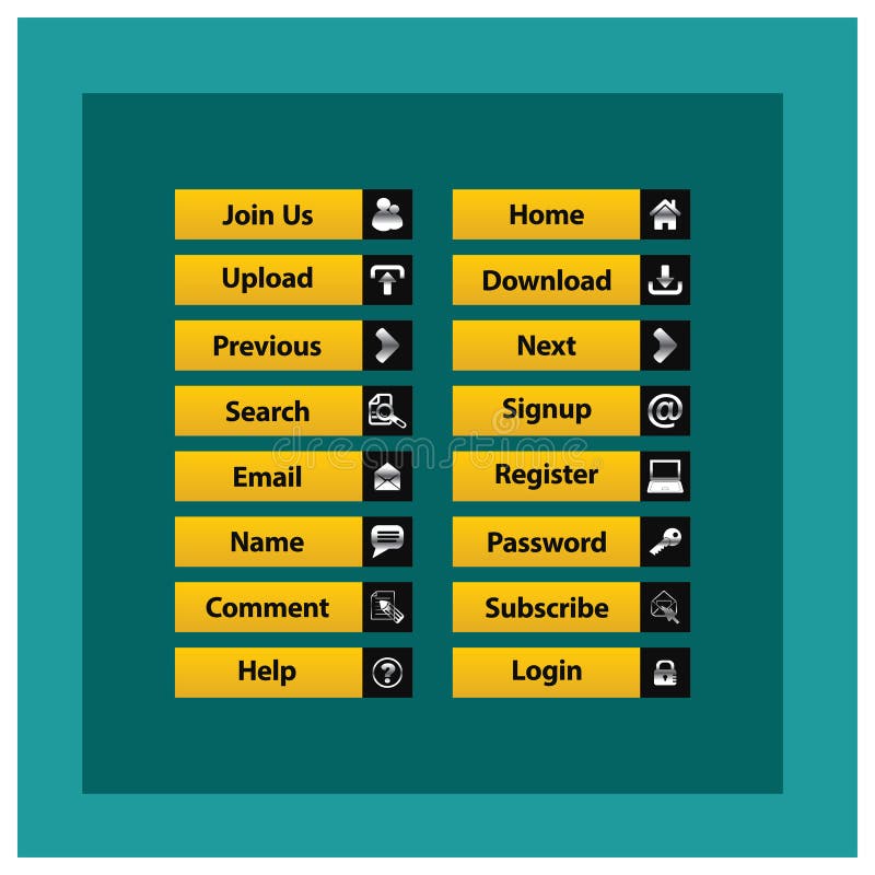 Web Design Buttons Theme Illustration Stock Illustration - Illustration ...