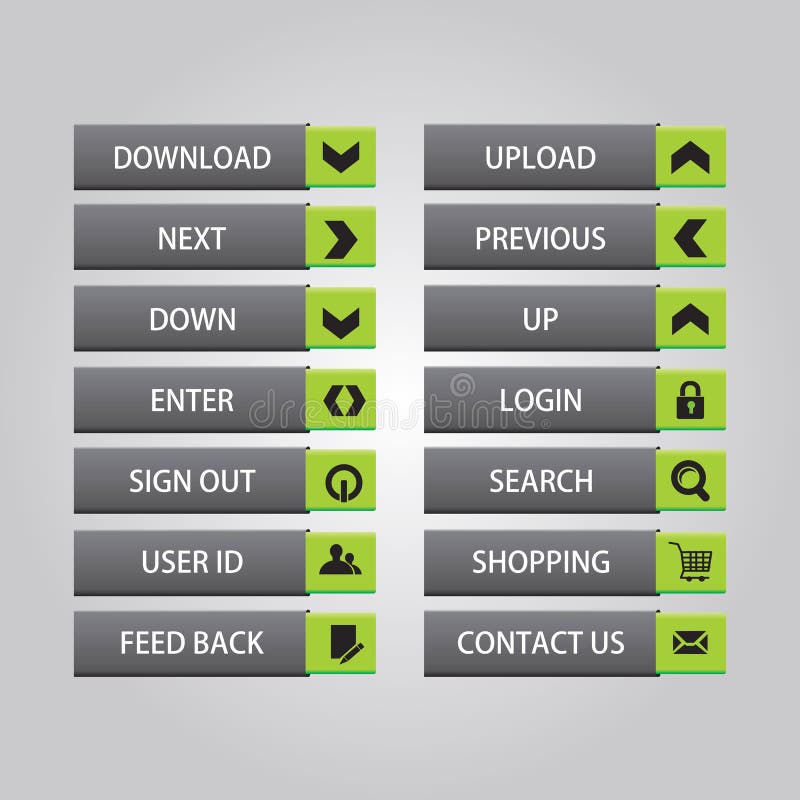 Web Design buttons Theme stock illustration. Illustration of colorful - 114959732