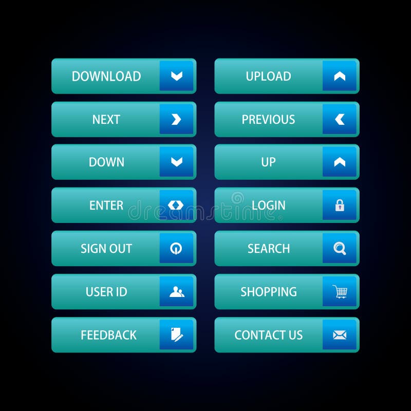 Web Design buttons Theme stock illustration. Illustration of globe ...
