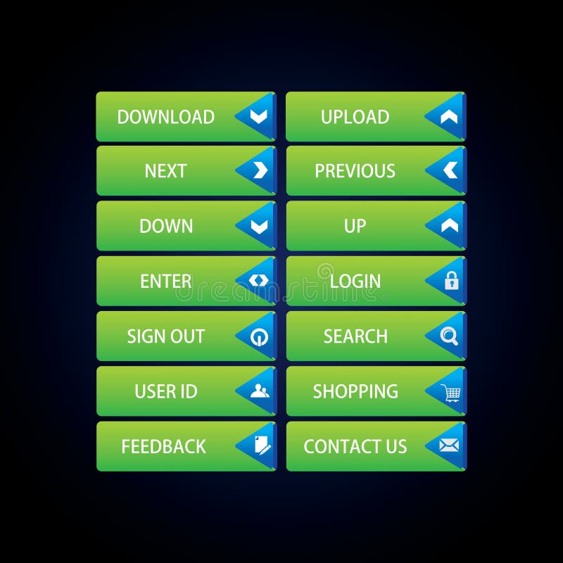 Web Design buttons Theme stock illustration. Illustration of connection ...