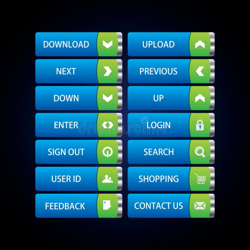 Web Design buttons Theme stock illustration. Illustration of internet ...