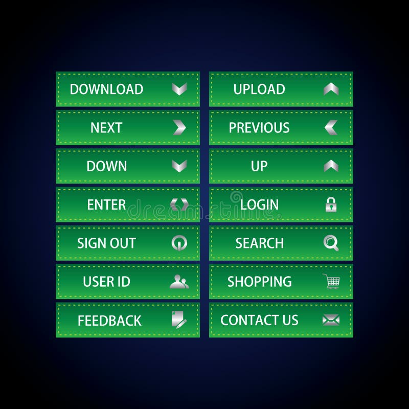 Web Design buttons Theme stock illustration. Illustration of cursor ...