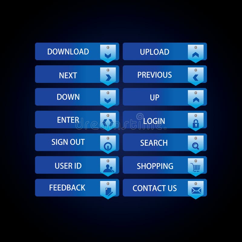 Web Design buttons Theme stock illustration. Illustration of global ...