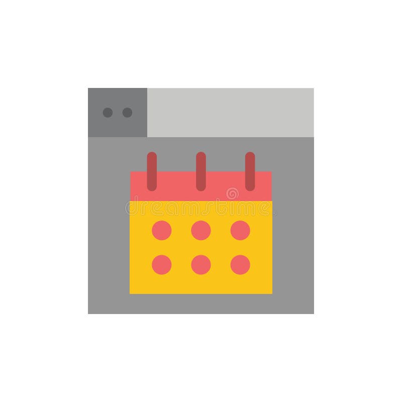 Web, Design, Calendar, Date Flat Color Icon. Vector Icon Banner ...
