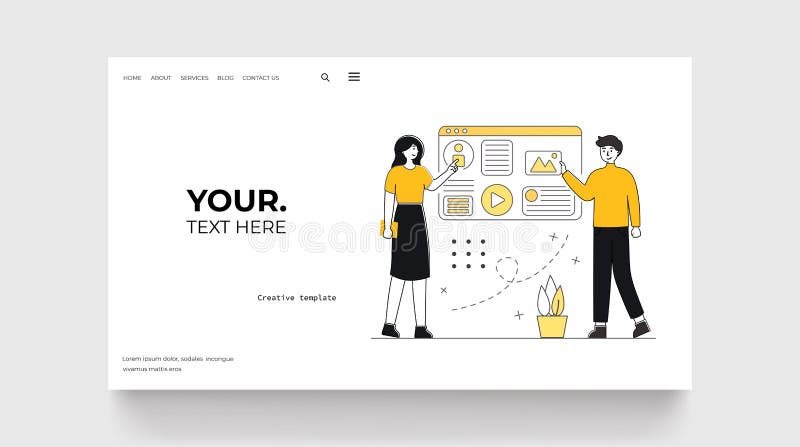 Web Design with Character. UI UX Concept, Online Learning Stock ...