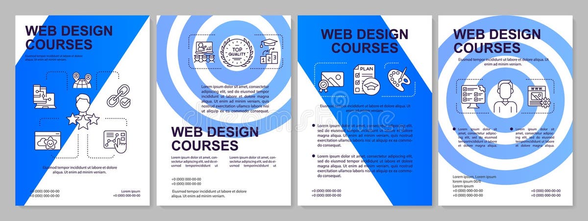Classes Brochure Design Template Stock Illustrations – 136 Classes ...