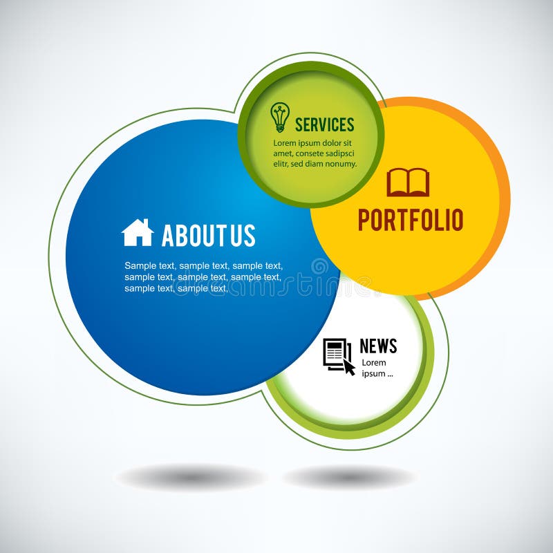 Web Design, Colorful Circles Stock Vector - Illustration of template ...