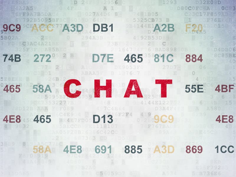 Web Design Concept: Chat on Digital Data Paper Background Stock ...
