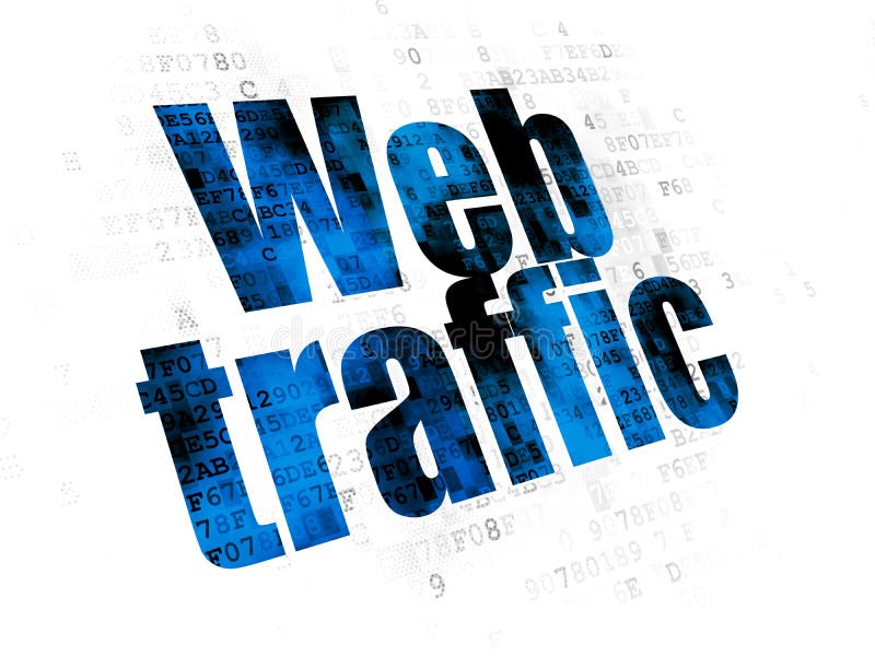Web Design Concept: Web Traffic on Digital Background Stock ...