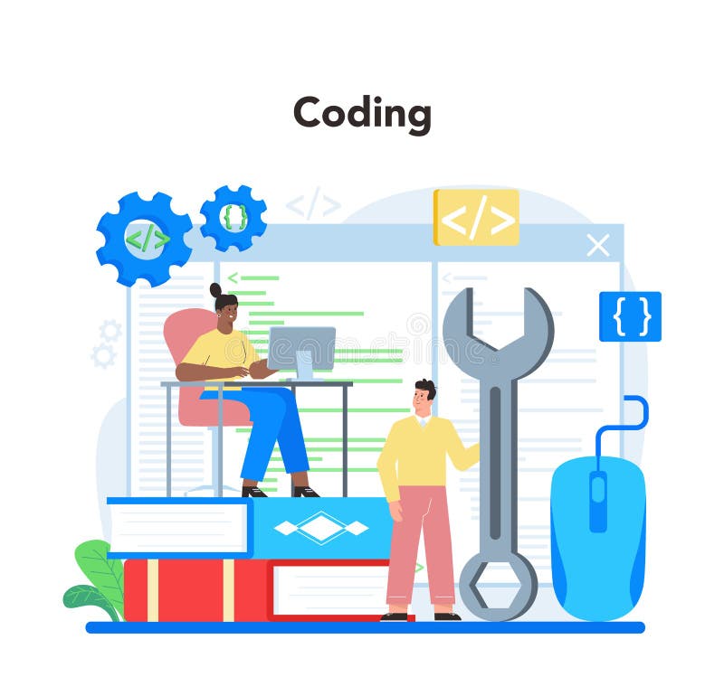 Web Design Concept. Presenting Content on Web Pages Stock Vector ...