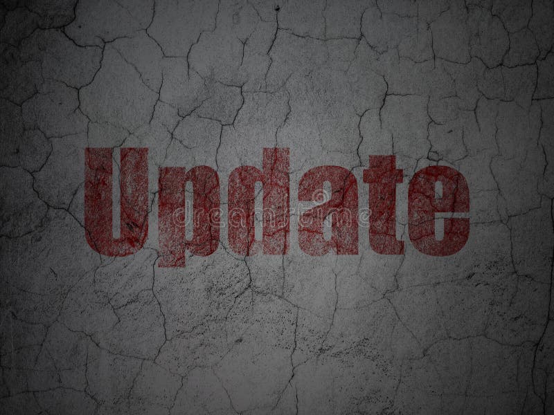 Web Design Concept: Update on Grunge Wall Background Stock Illustration ...