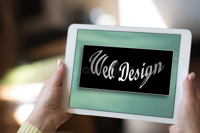 Web Design Concept on a Tablet Stock Photo - Image of application ...