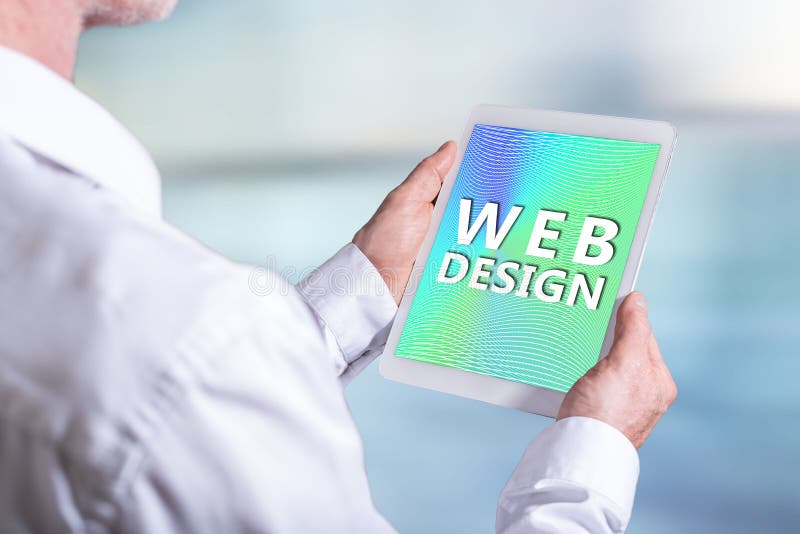 Web Design Concept on a Tablet Stock Image - Image of tablet, creative ...