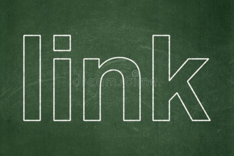 Web Design Concept: Link on Chalkboard Background Stock Illustration ...