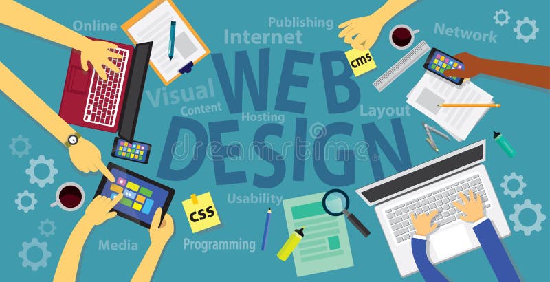 Web Design Concept stock vector. Illustration of creative - 96847477