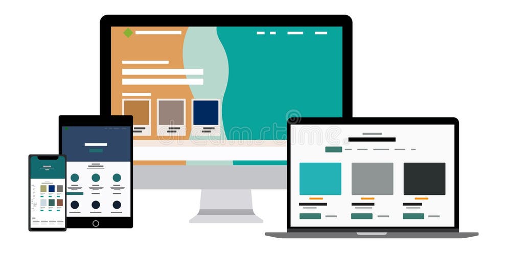 Web design stock illustration. Illustration of drawing - 378568626