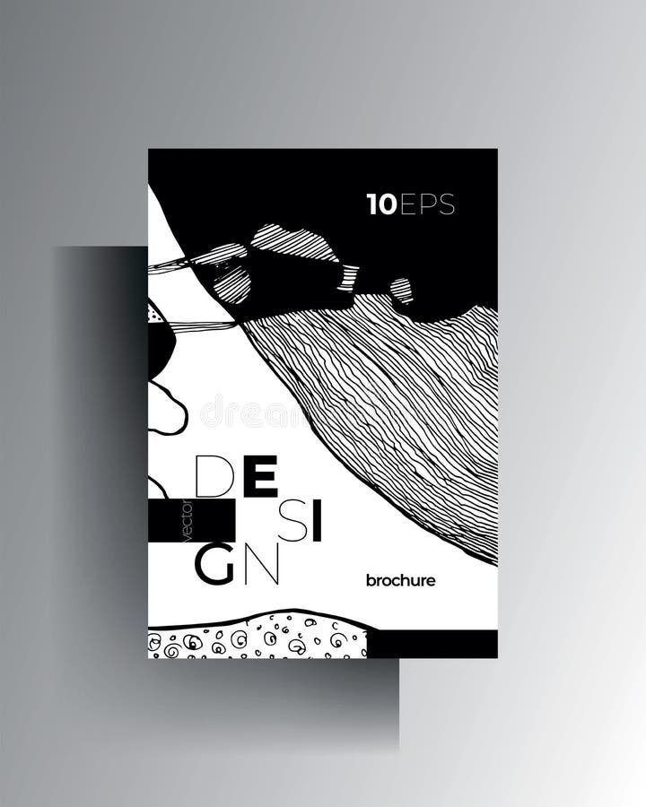 Design Cover Template A4 Format. Hand-drawn Stock Illustration ...