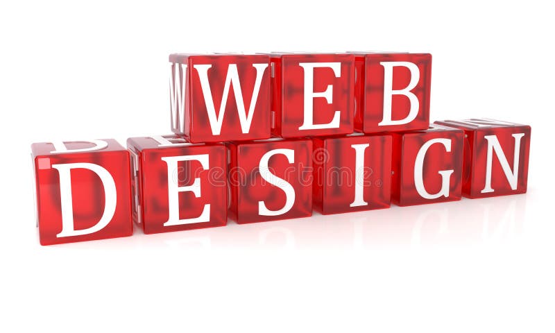 Web Design Cube Text on White Background Stock Illustration ...