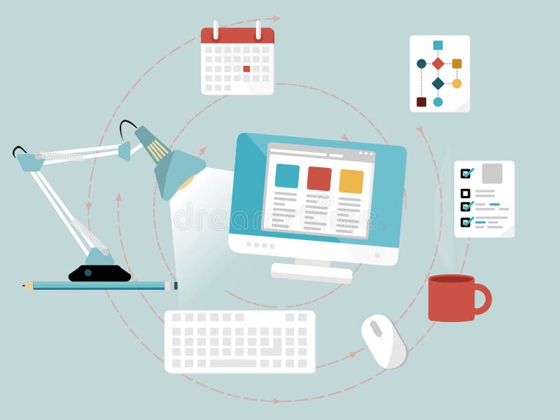 Web design development stock vector. Illustration of workspace - 45747224