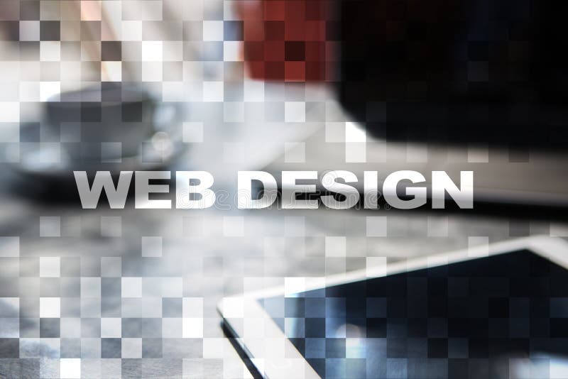 Web Design and Development Concept on the Virtual Screen Stock Photo ...