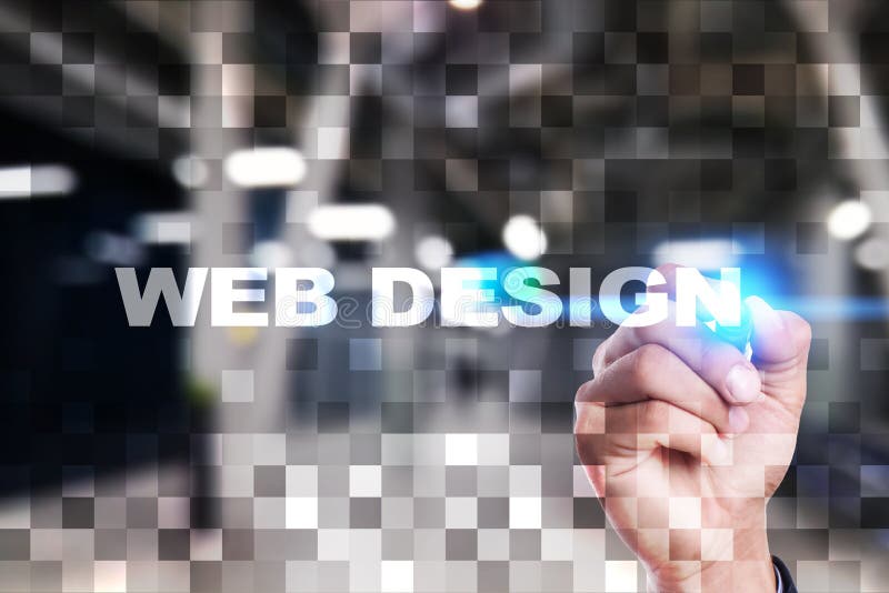 Web Design and Development Concept on the Virtual Screen. Stock Image ...