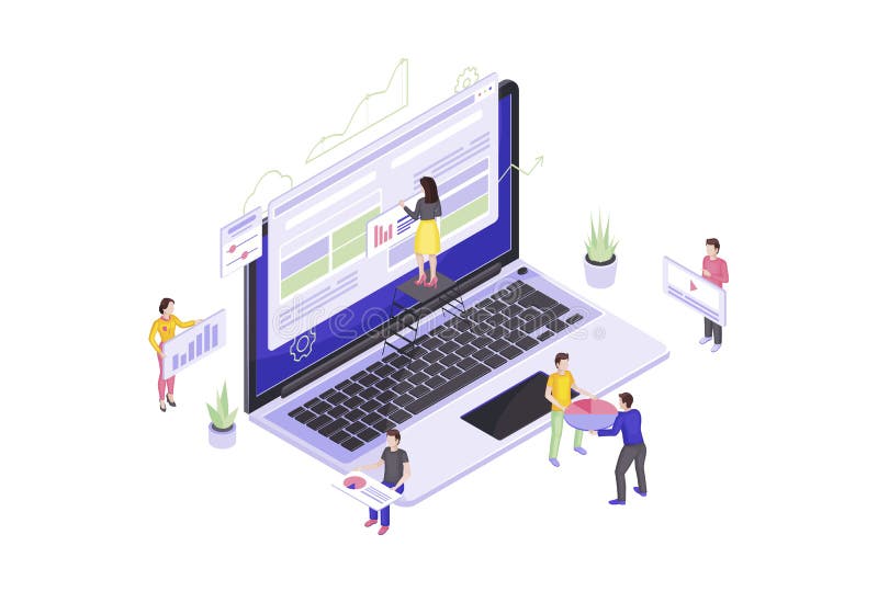 Isometric Website and Mobile Website Development Concept. Website ...