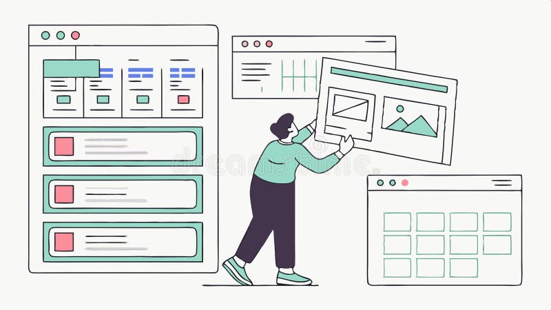 Web Design and Development Process, Website Creation and UI UX Vector Design Generative AI Stock ...