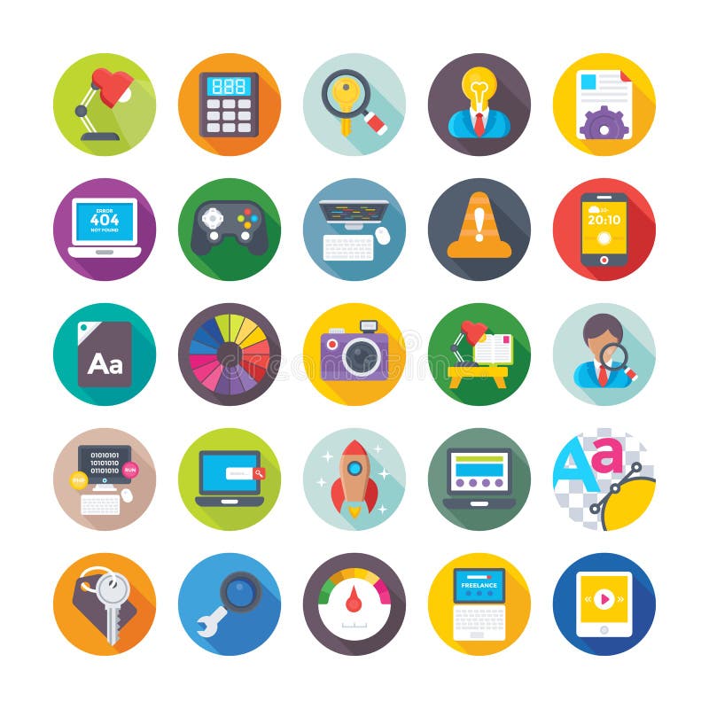Web Design and Development Vector Icons 11 Stock Illustration ...