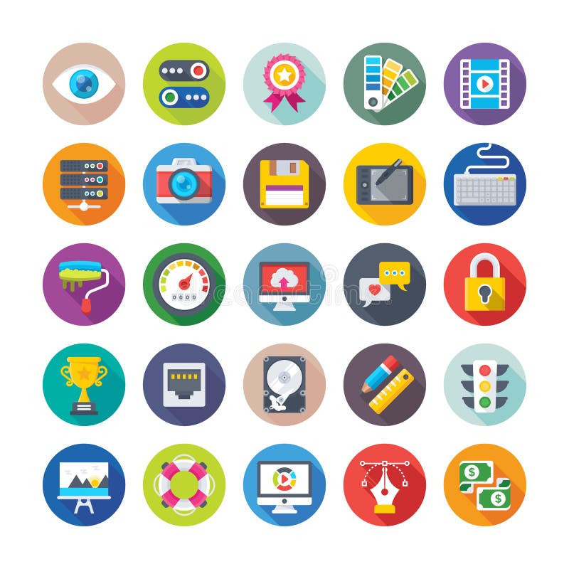 Web Design and Development Vector Icons 1 Stock Illustration ...