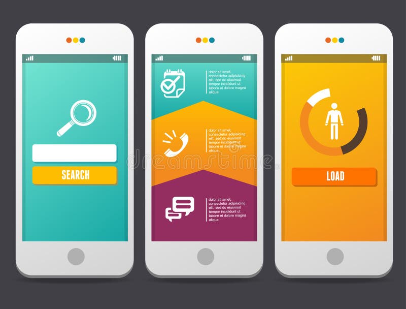 Web Design Elements. Applications Templates Stock Vector - Illustration ... Web Design Elements. Applications Templates Stock Vector - Illustration ...