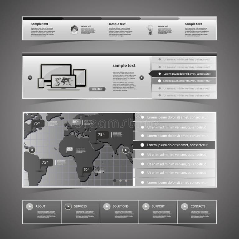 Web Design Elements stock vector. Illustration of laptop - 30668497