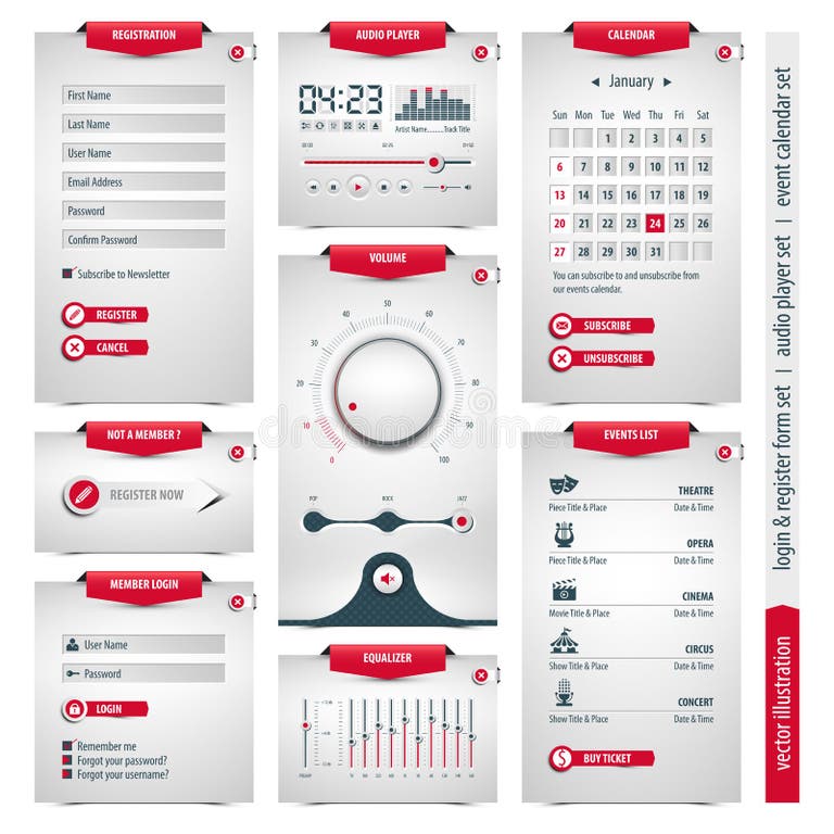 Web Ui Components Stock Illustrations – 1,236 Web Ui Components Stock ...