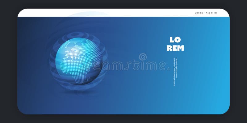 Web Design Elements - Header or Banner Design with Earth Globe Stock ...