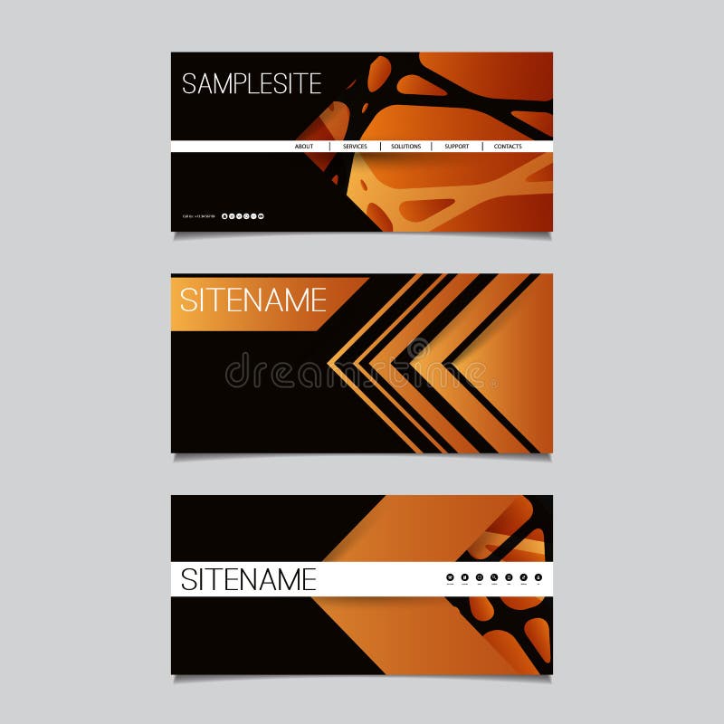 Abstract Brown and Grey Banner, Background, Poster or Landing Page ...