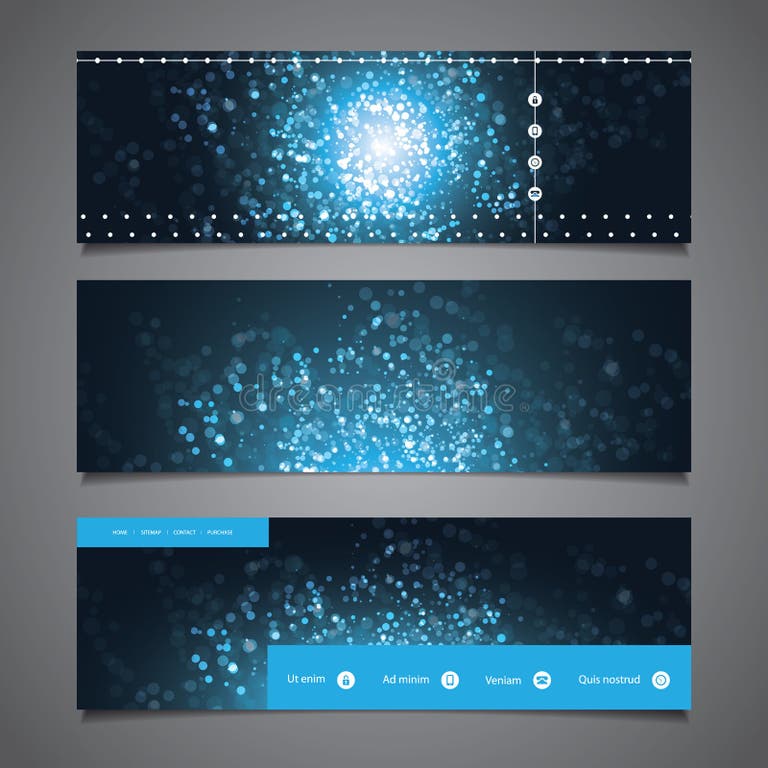 Web Design Elements - Header Designs - Universal Theme Stock Vector ...