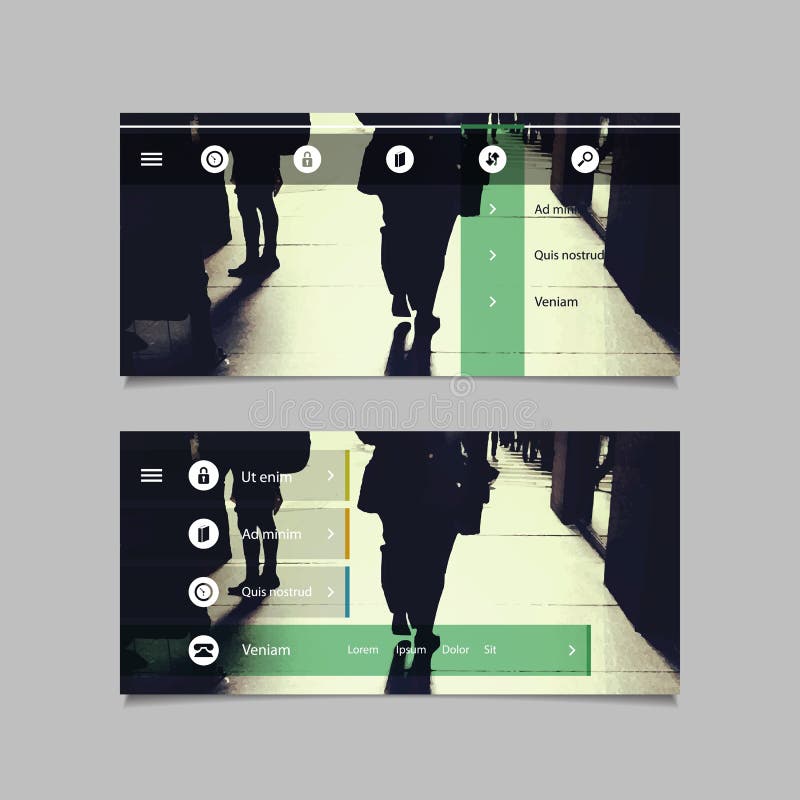 Web Design Elements: Minimal Header Design with Vector Background and ...