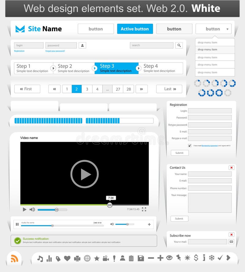 Web Website Element Design Template Stock Vector - Illustration of good ...