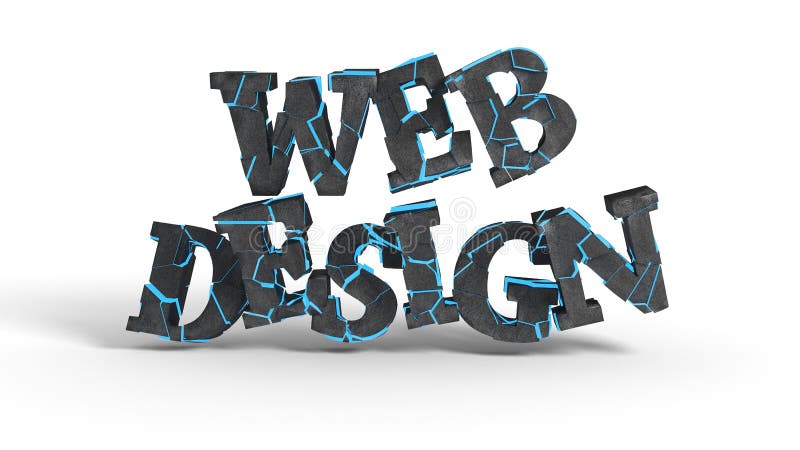 WEB DESIGN Fragmented Writing Background, 3d Rendering Stock ...