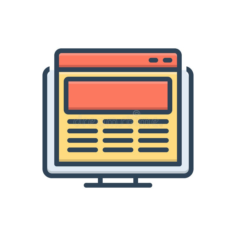 Color Illustration Icon for Web Design, Service and Website Stock ...