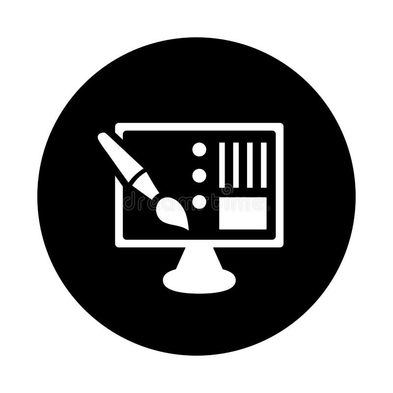 Web Design Icon. Black Vector Graphics Stock Illustration ...