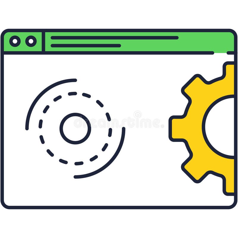 Web Design Icon Line Vector Isolated on White Stock Vector ...