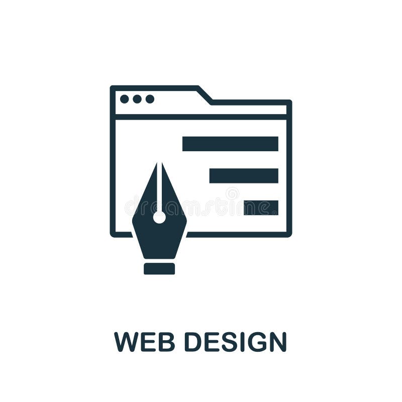 Web Design Icon. Simple Element from Design Technology Collection ...